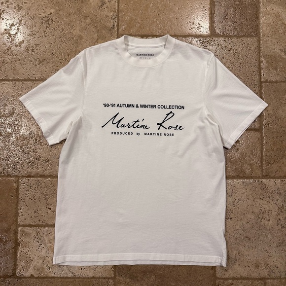 Martine Rose | Shirts | Martine Rose Classic Signature Logo 99 Aw White ...
